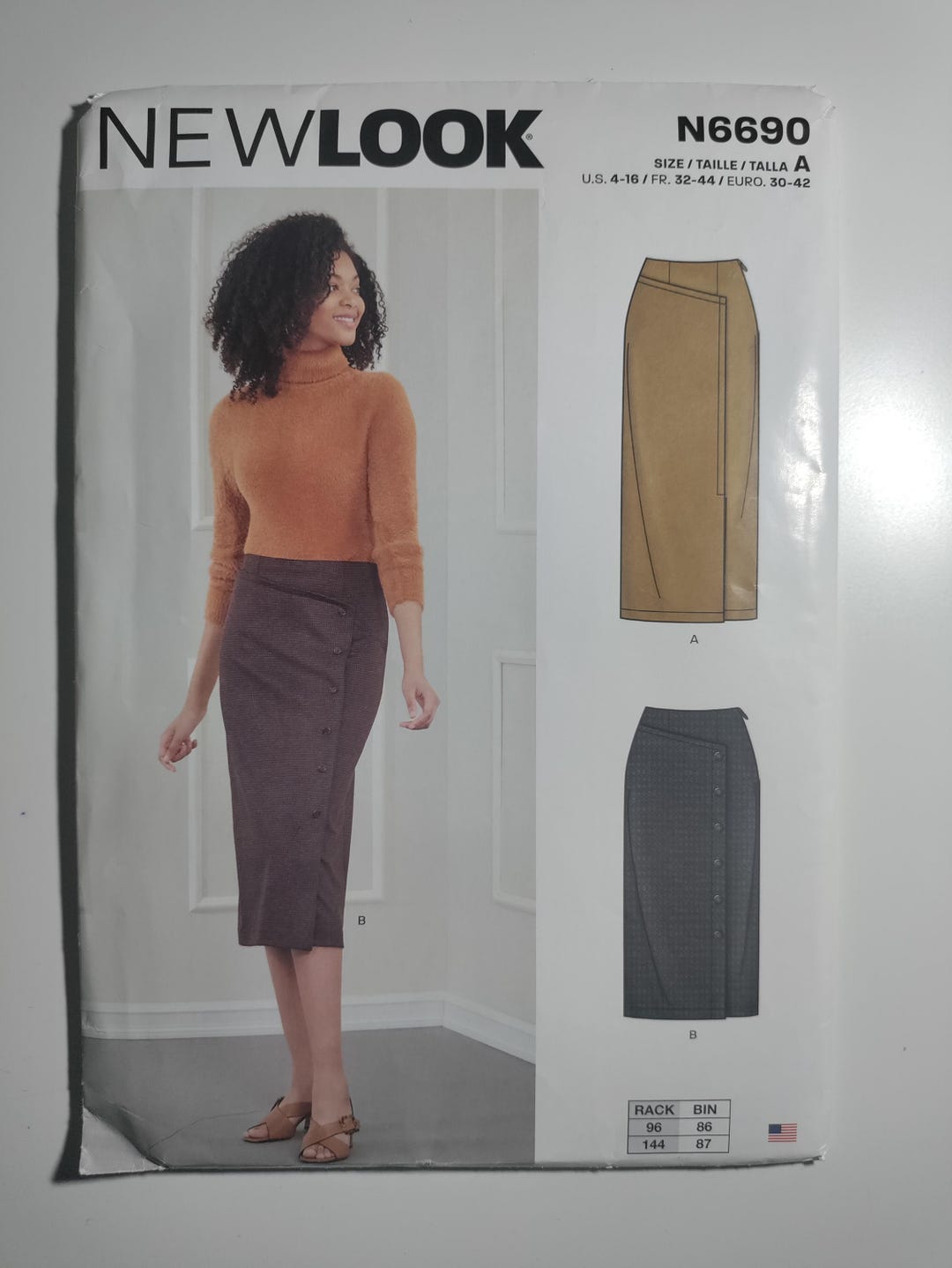 New Look N6690 Skirt Pattern Variations, Sizes 4-16, Uncut and Factory ...