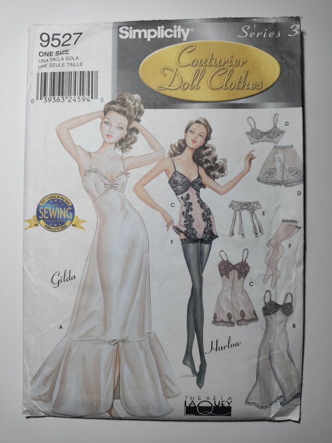 Simplicity 9527 Series 3 Couturier Doll Clothes, Gilda, Harlow by ...