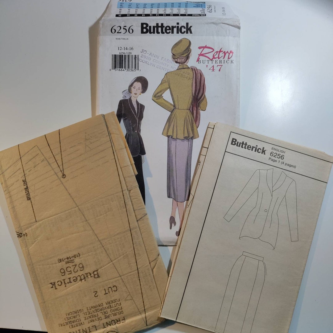 Butterick Retro Patterns, 6241, 6257, 6408, 6523, 6256, 6330 Uncut and ...