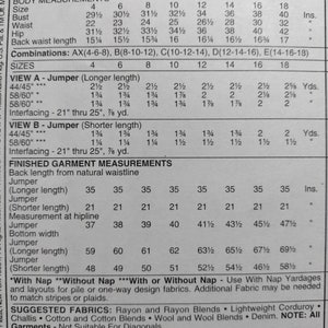 Mccall's 7821 Jumper Dress, Pick Your Size, All Uncut and Factory ...