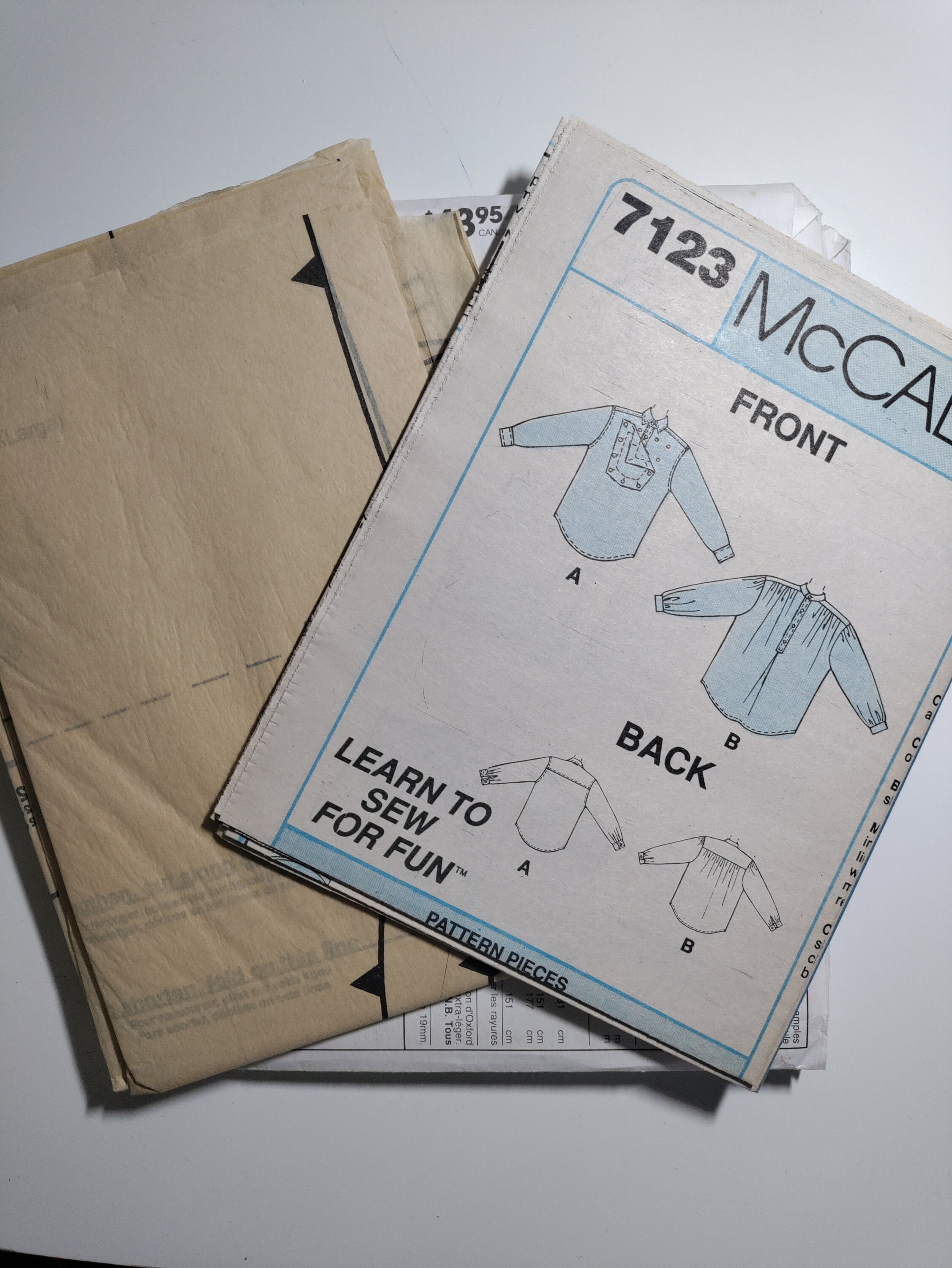 Mccall's 7123 Mcc Old West Brand Men's and Women's Shirt Variations ...