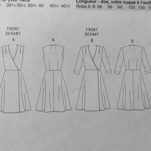 Vogue V8646 Close Fitting, Mid Knee, Wrap Dress With or Without Sleeves ...
