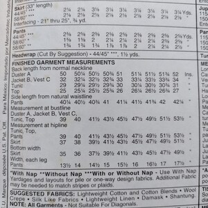 Mccall's 7488 Duster, Jacket or Vest, Tunic, Top, Skirt, Pull on Pants ...