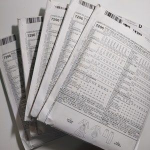 Mccall's 7296 Dress in 2 Lengths, Peplum Top and Skirt, Pick Your Size ...