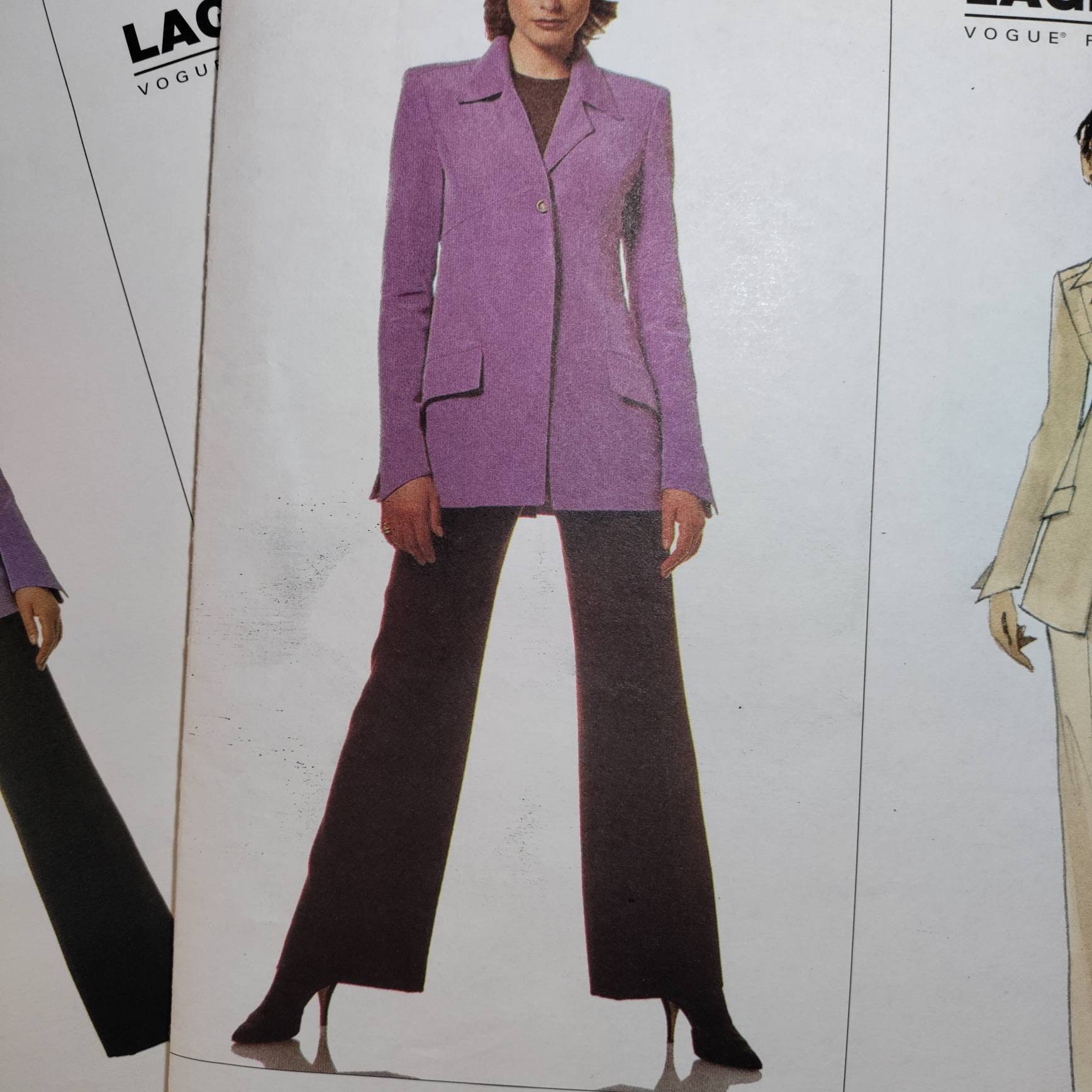 Vogue 1633 Lagerfeld Jacket and Pants, 2 Size Options Available Both ...