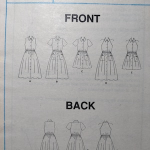 Mccall's 7625 Front Button Dress in 2 Lengths With Pocket Options, Pick ...