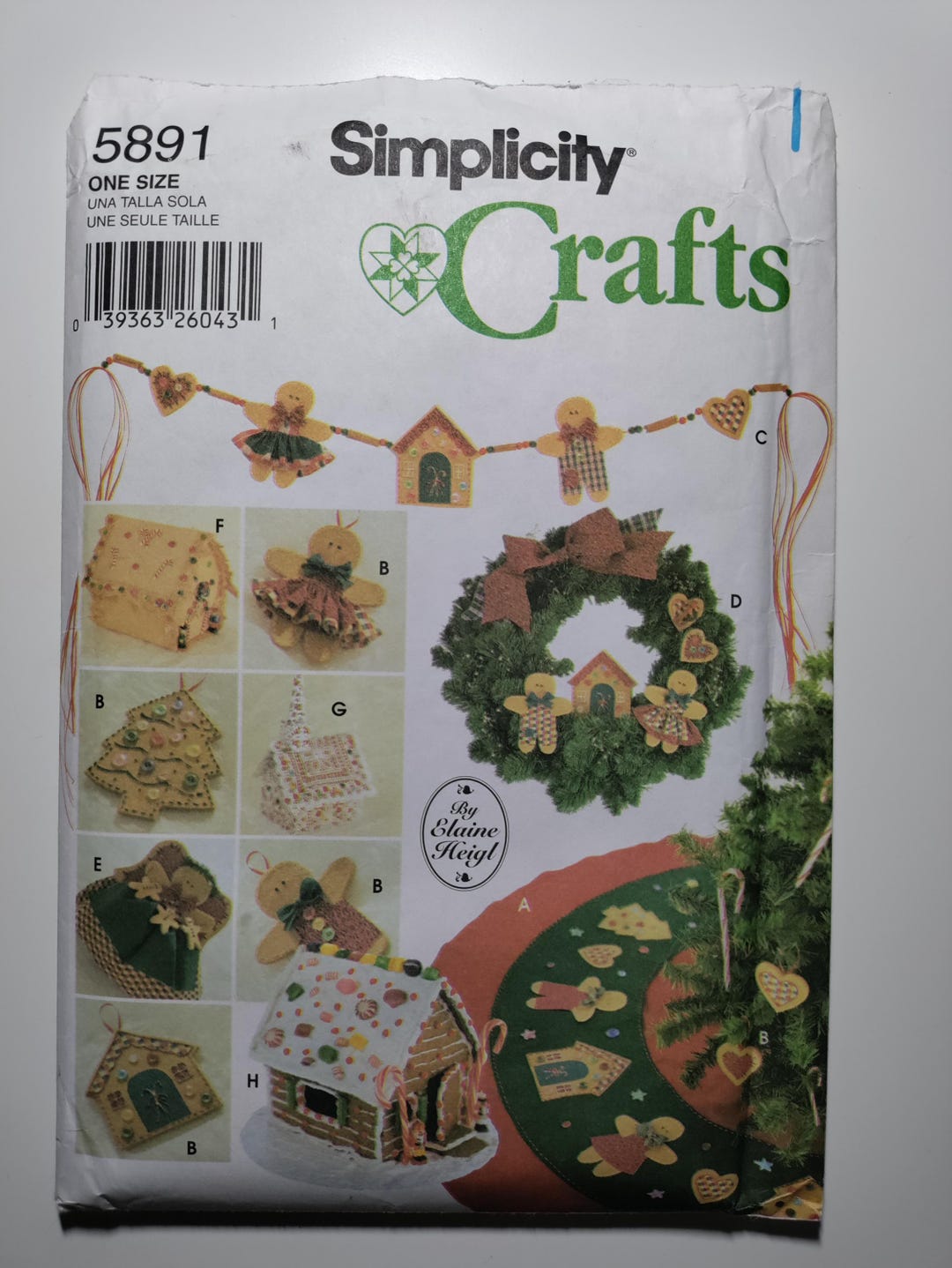 Simplicity 5891 No Sew Christmas Tree Topper, Ornaments, Tree Skirt ...