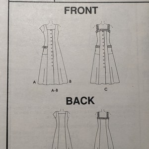 Mccall's 7714 Fit and Flare Princess Seamed Dress Has Front Opening ...