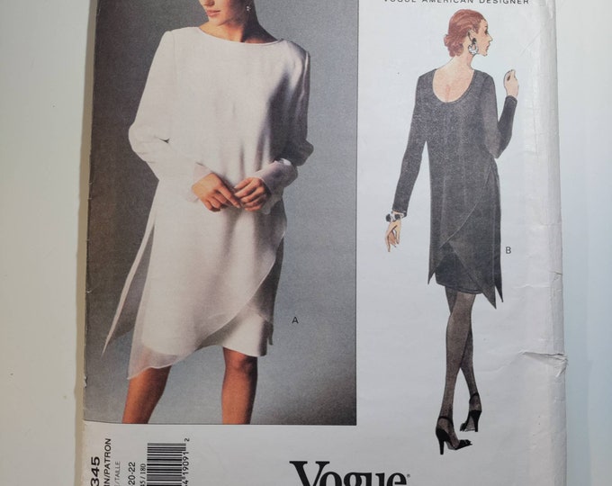 Vogue 1345 Tom and Linda Platt Dress Pattern, Sizes 18,20,22 Uncut and ...