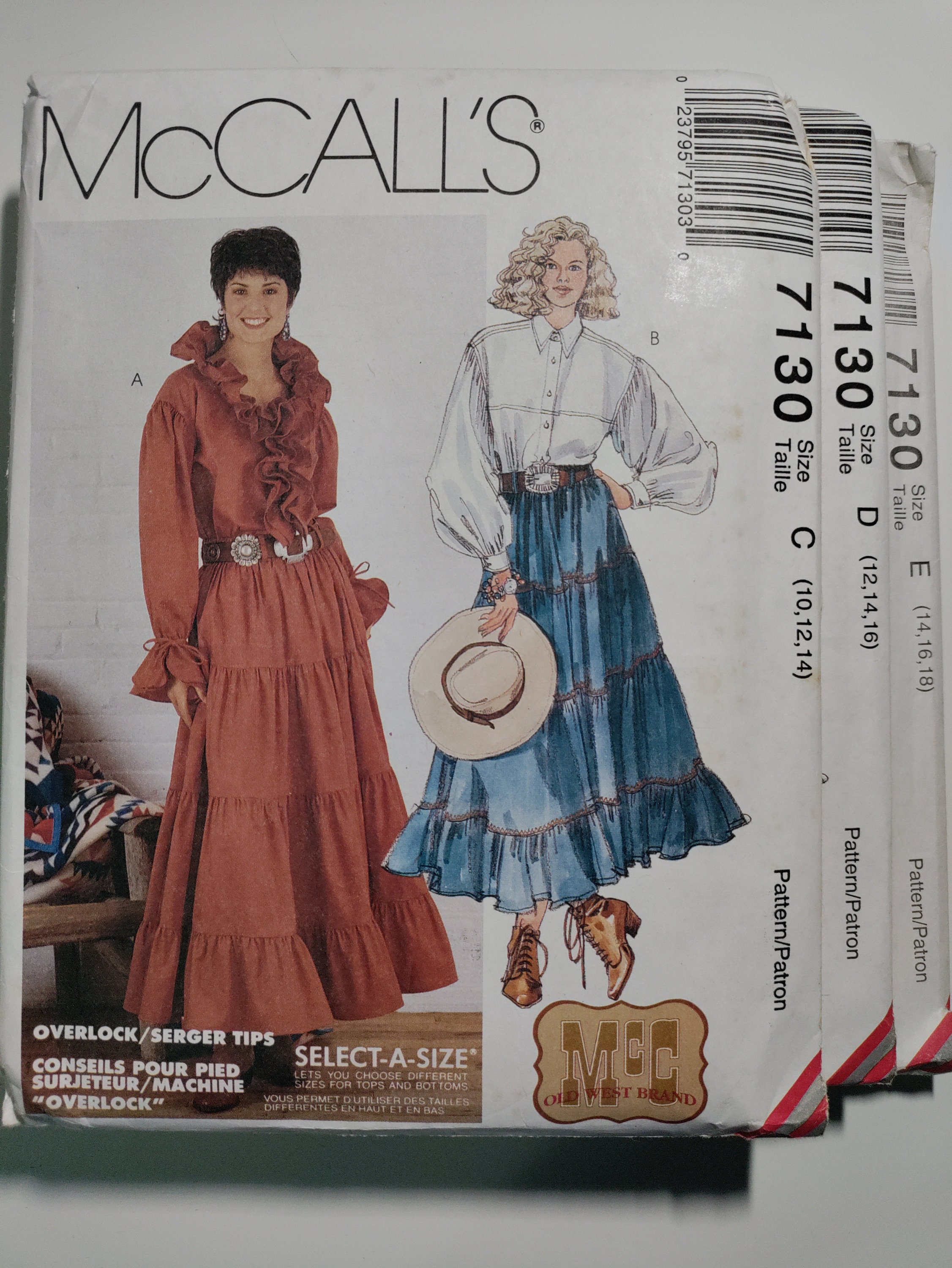 Old West Sewing Patterns Ladies Old West Saloon Style Dress Made In