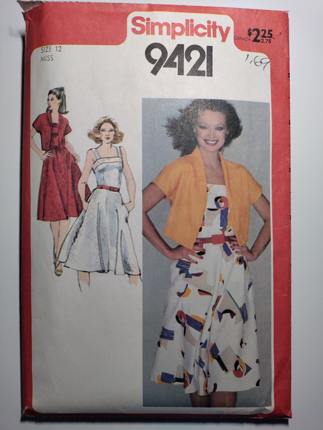 Simplicity 9421 Sundress and Unlined Bolero Jacket, Size 12, Uncut and ...