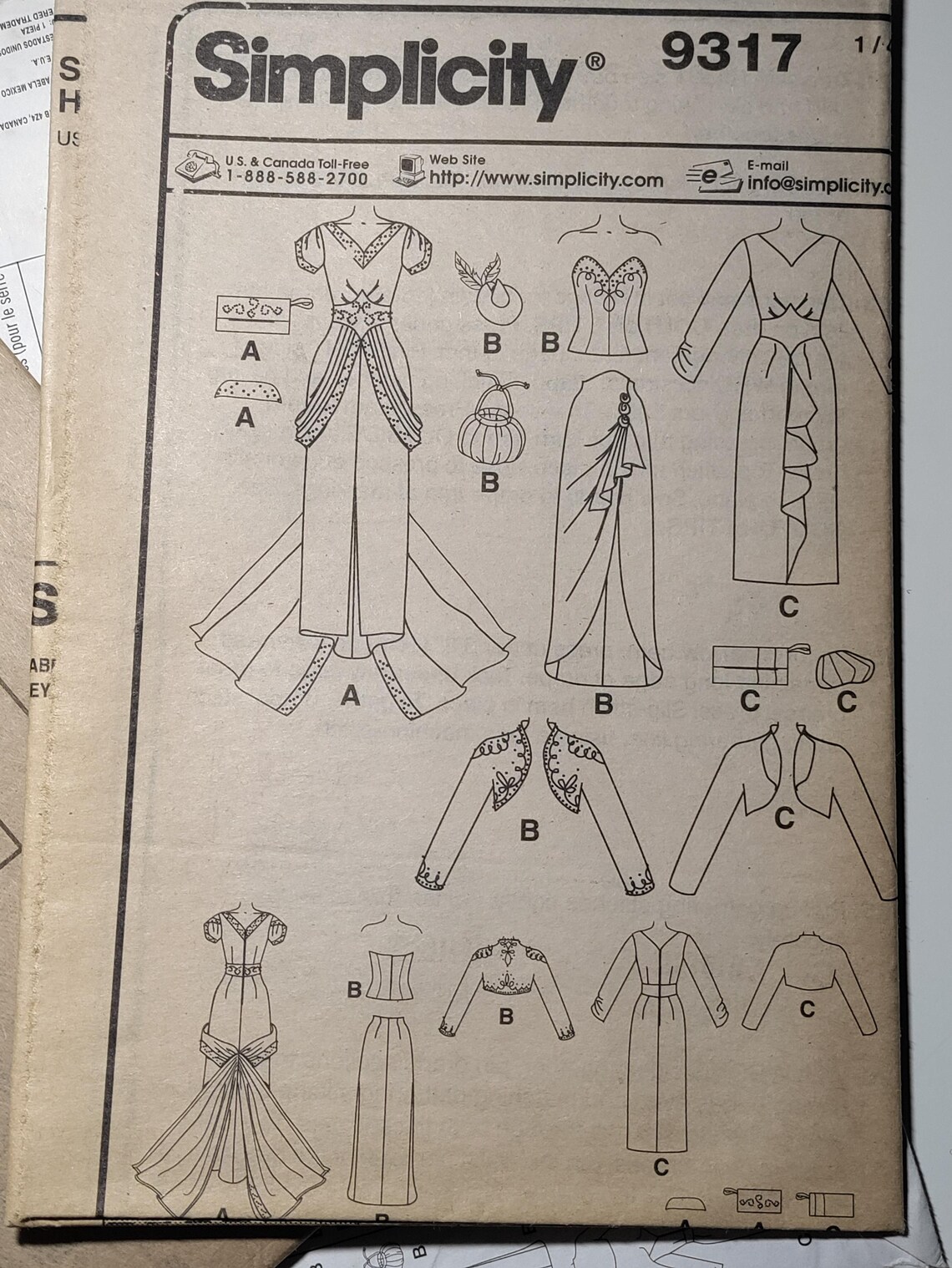 Simplicity 9317 Series 1 Coutuier Doll Clothes for 15.5" Doll, Nights ...