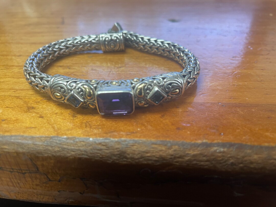 Samuel Behnam BJC Sterling and 18K Multi Gemstone Bracelet - Etsy