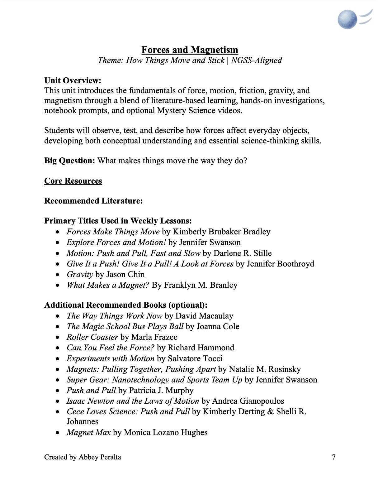 3rd Grade Science Curriculum – Forces & Magnetism Unit | Homeschool ...