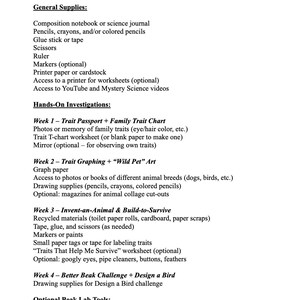 Traits & Inheritance Science Unit | Homeschool Curriculum for Ages 7–10 ...