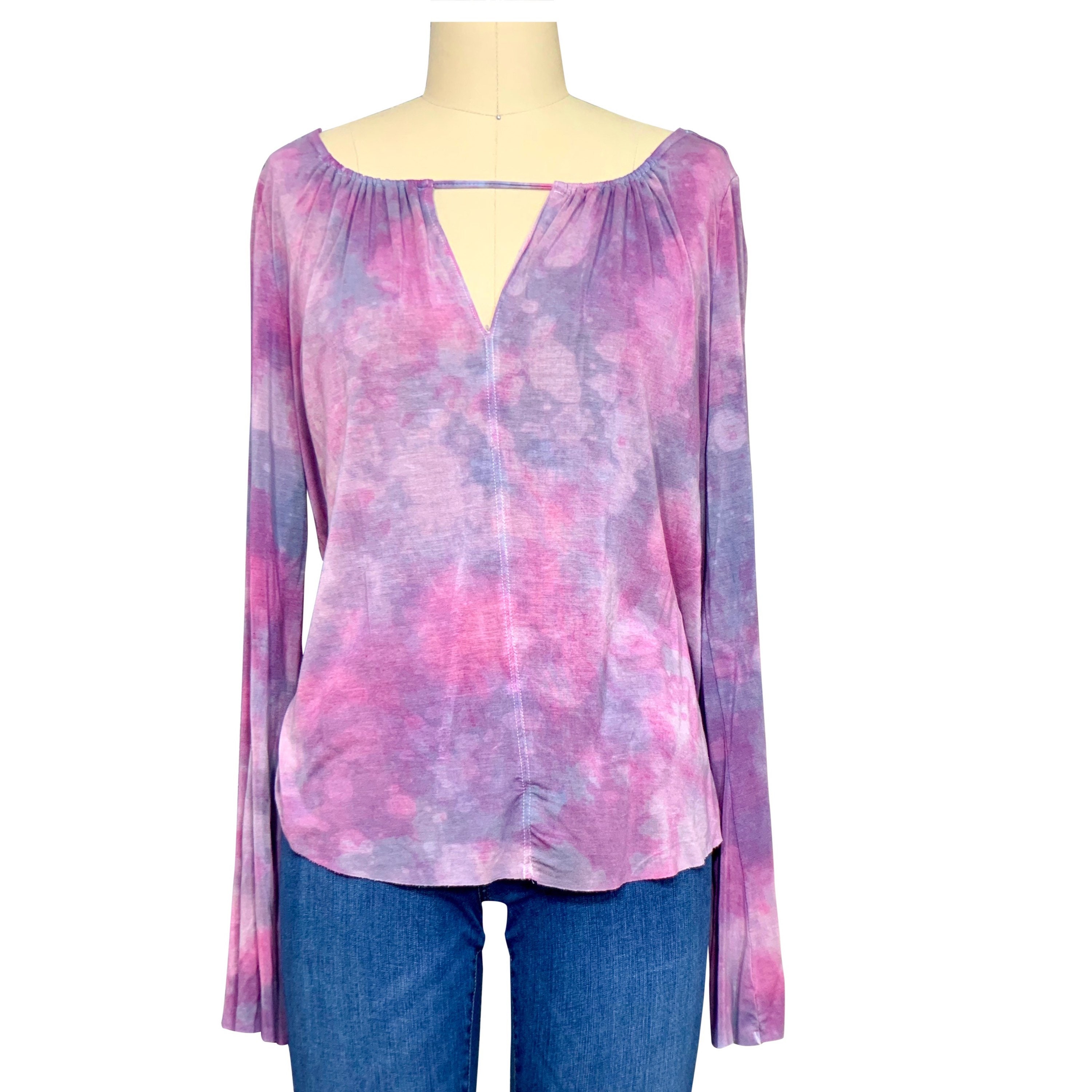 Studio715 AERIE Pastel Goth Cozy Keyhole Top Bleach Tie | Etsy