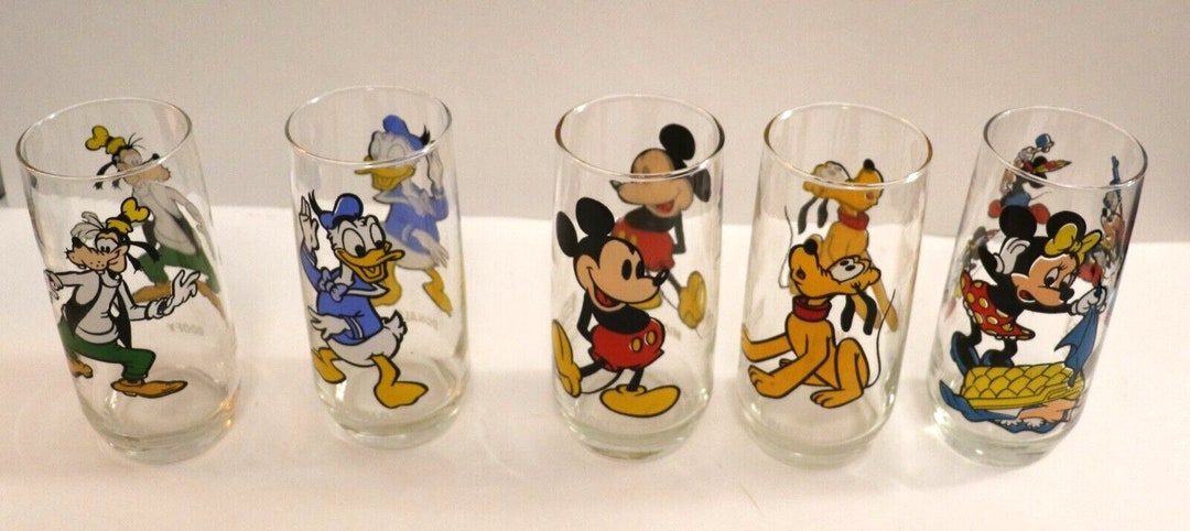 Pepsi Walt Disney Collection Glasses Goofy, Donald, Mickey, Pluto ...