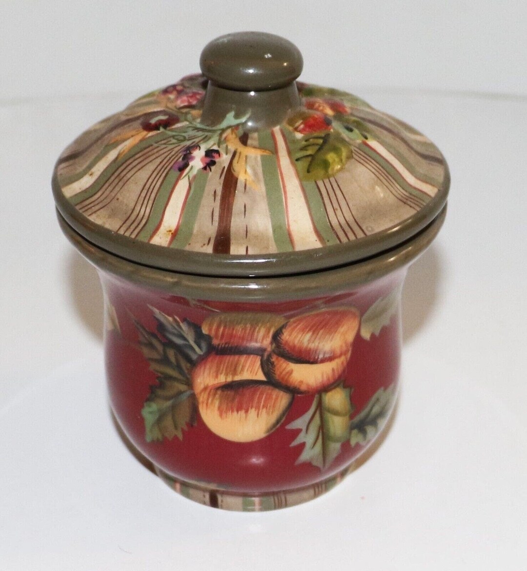 Tracy Porter Octavia Hill Sugar Bowl With Lid: Fruit & Berry Design - Etsy