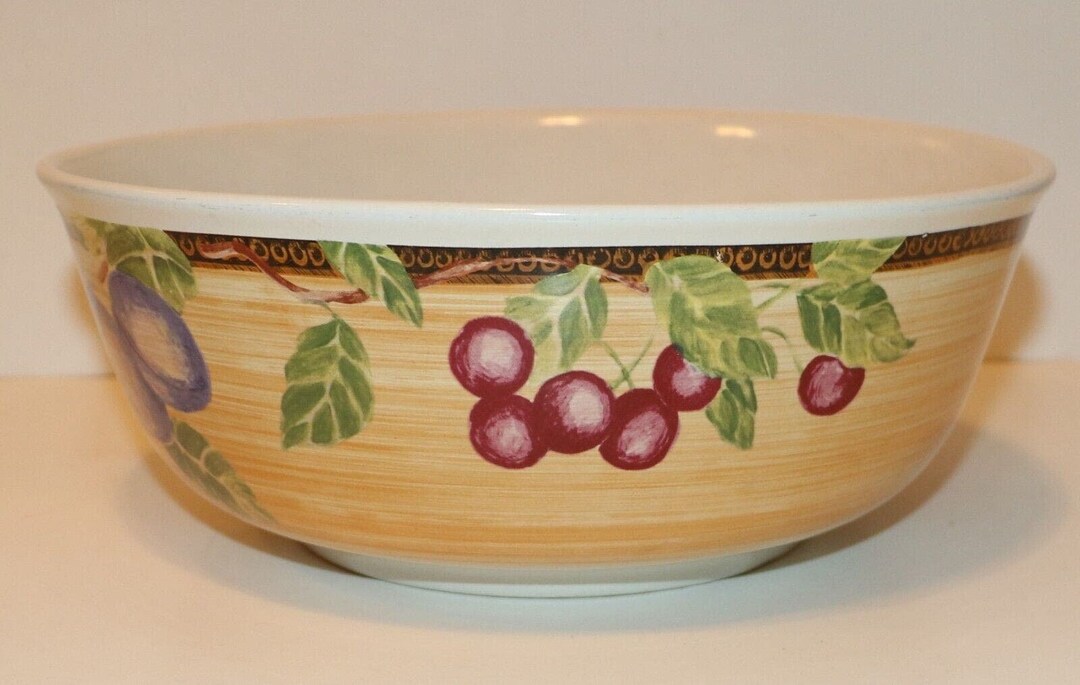Jay Import Fruit Design Like Newbury - 10 In. Serving/salad Bowl ...