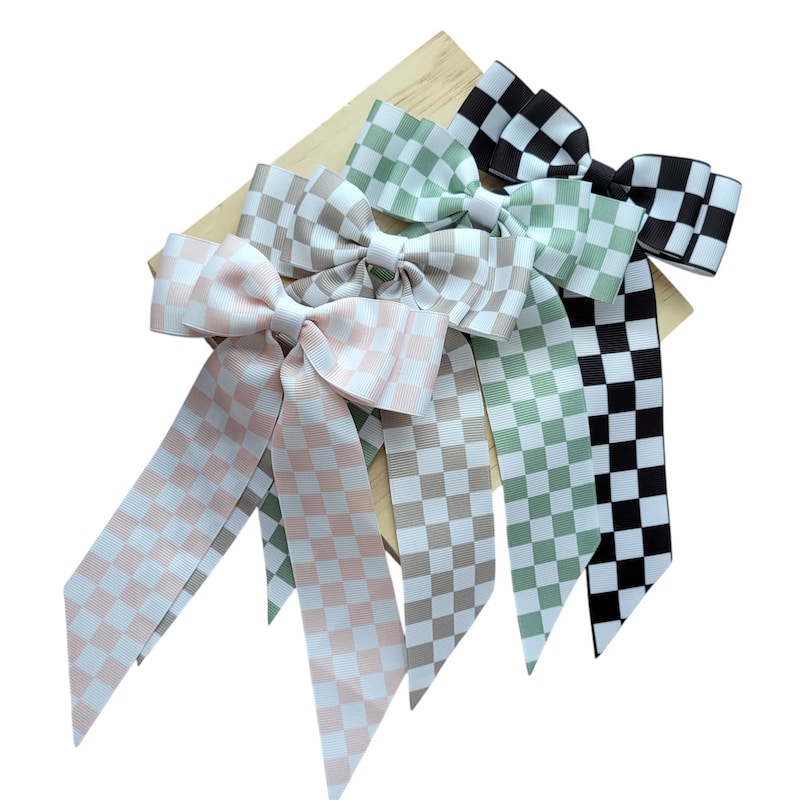Long Ribbon Bow Hair Clip - Etsy