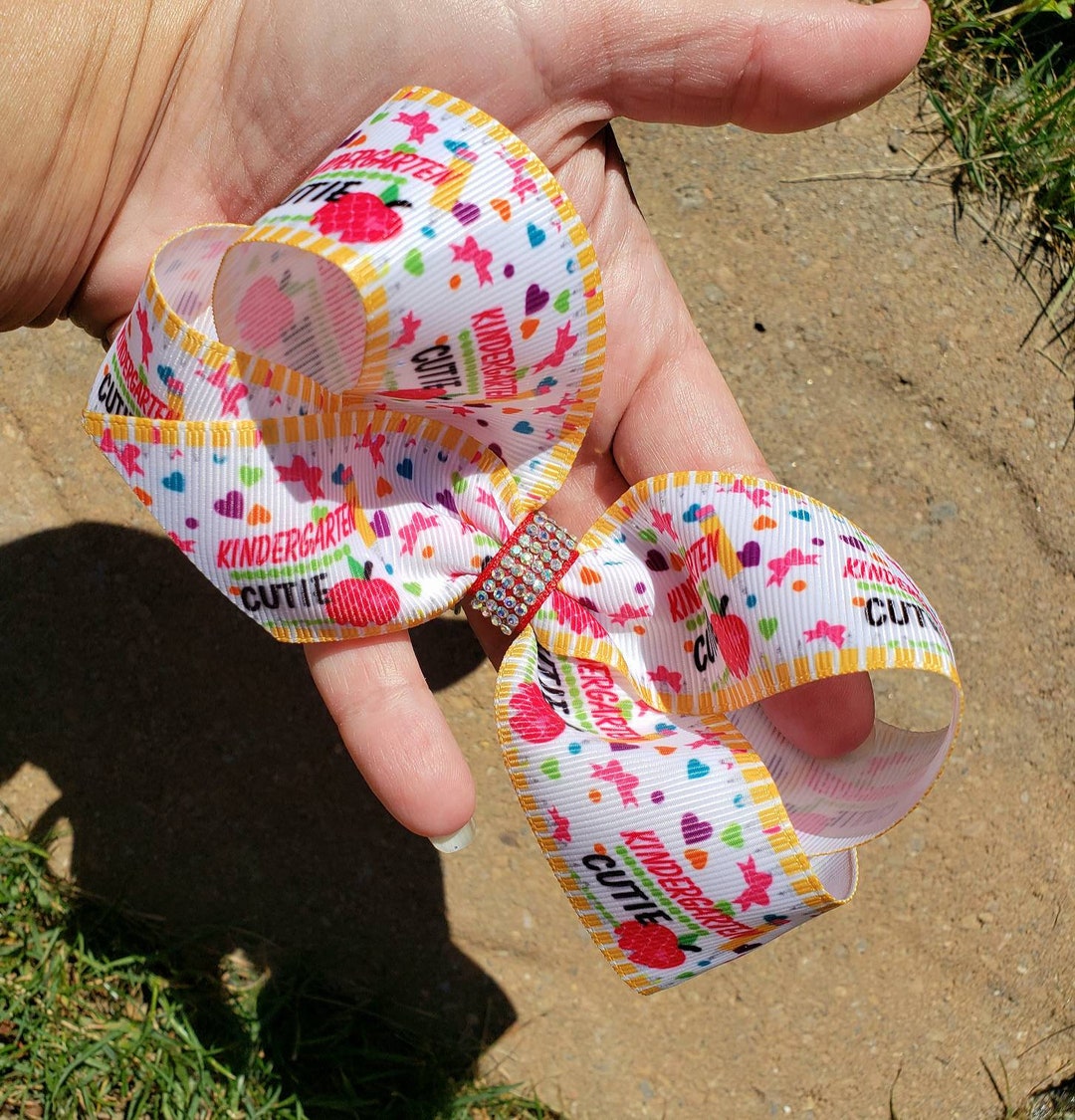 Kindergarten Hairbow, Kindergarten Bow, Back to School Bow, Back to ...
