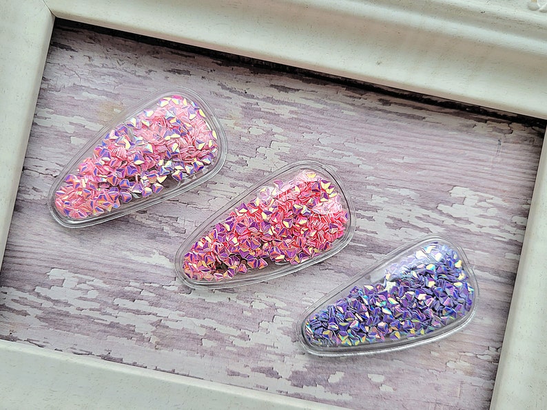 Shaker Snap Clip Set Confetti Shaker Hair Clips Girls - Etsy