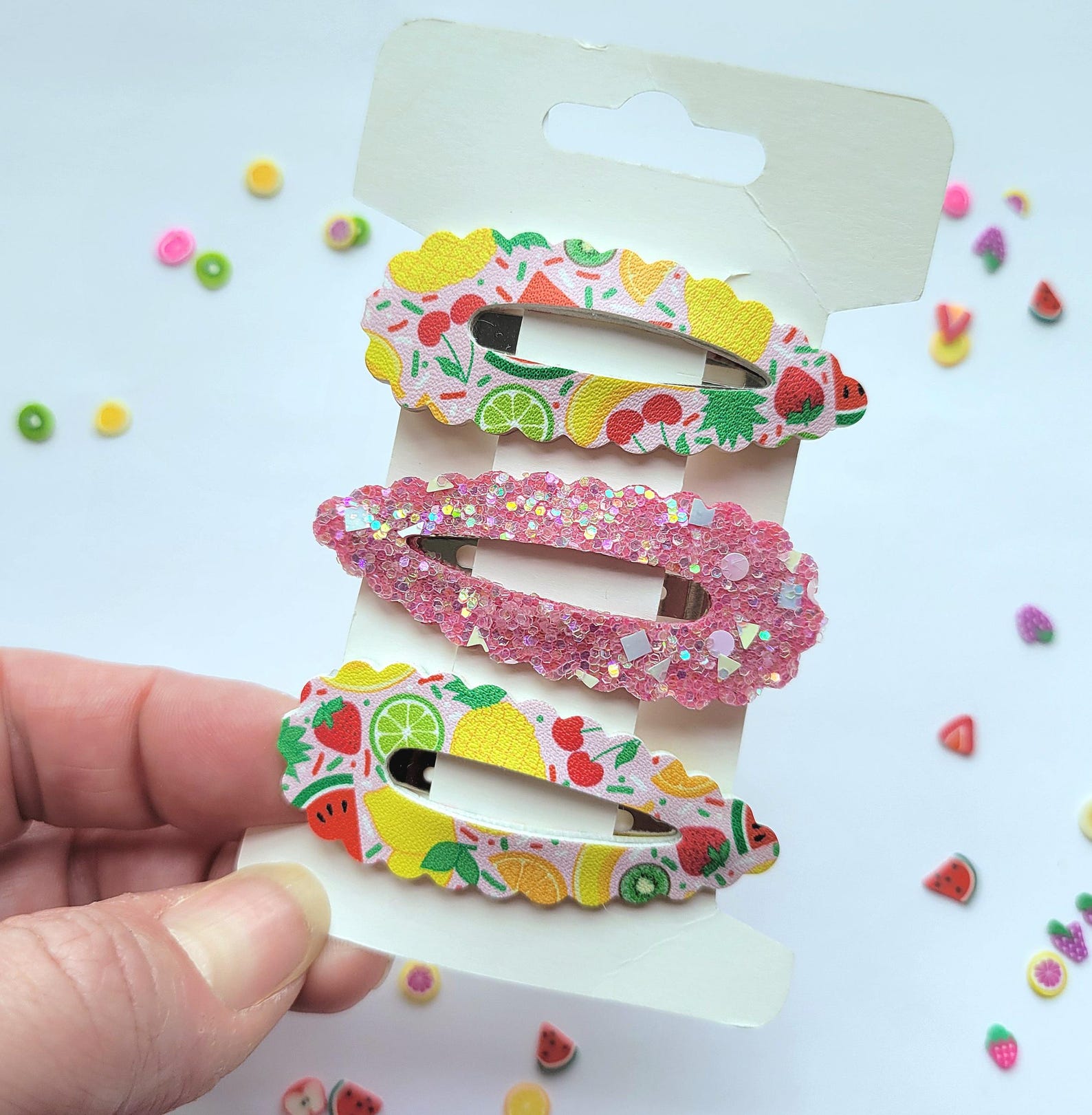 Fruit Snap Clip Set, Summer Mixed Fruit Hair Clips for Toddlers and ...