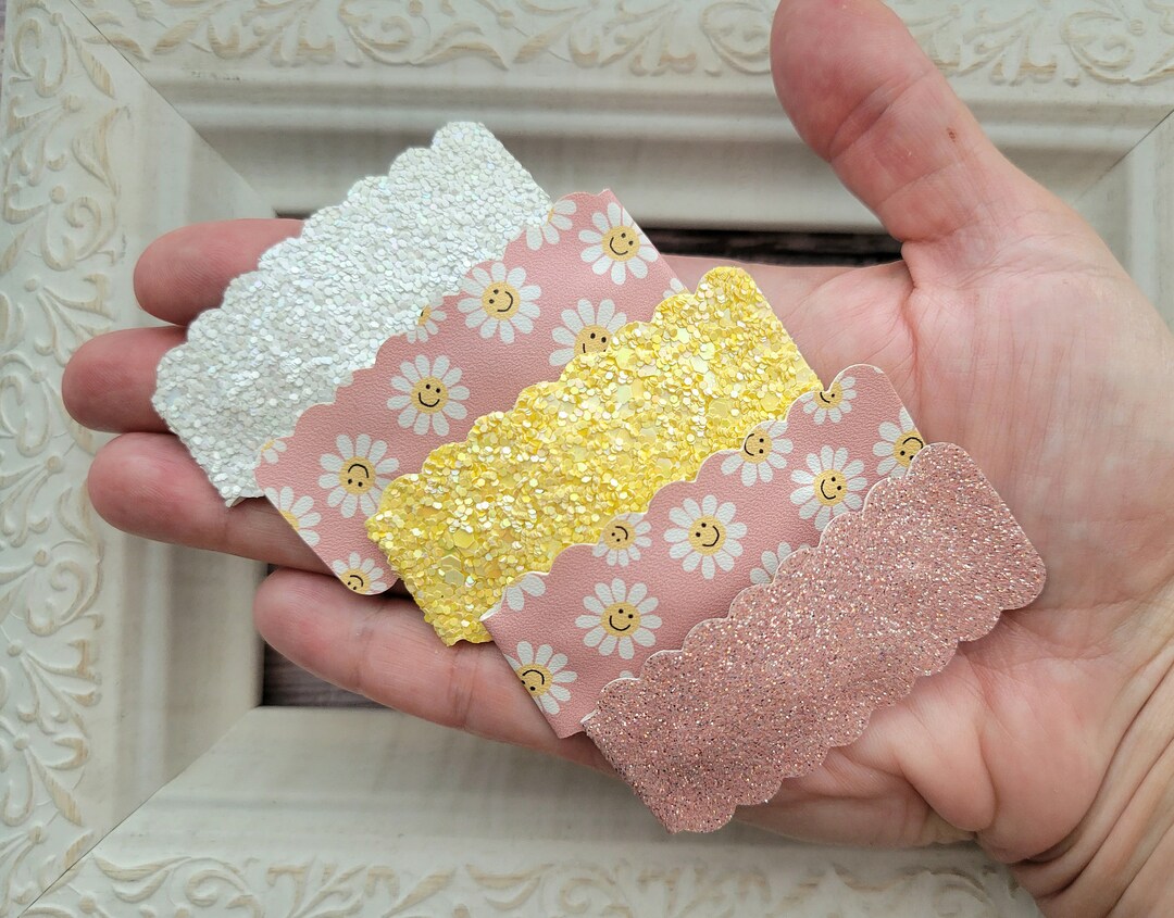 Smiley Face Daisy Snap Clips, Rectangle Snap Clips, Hair Clip Set for ...