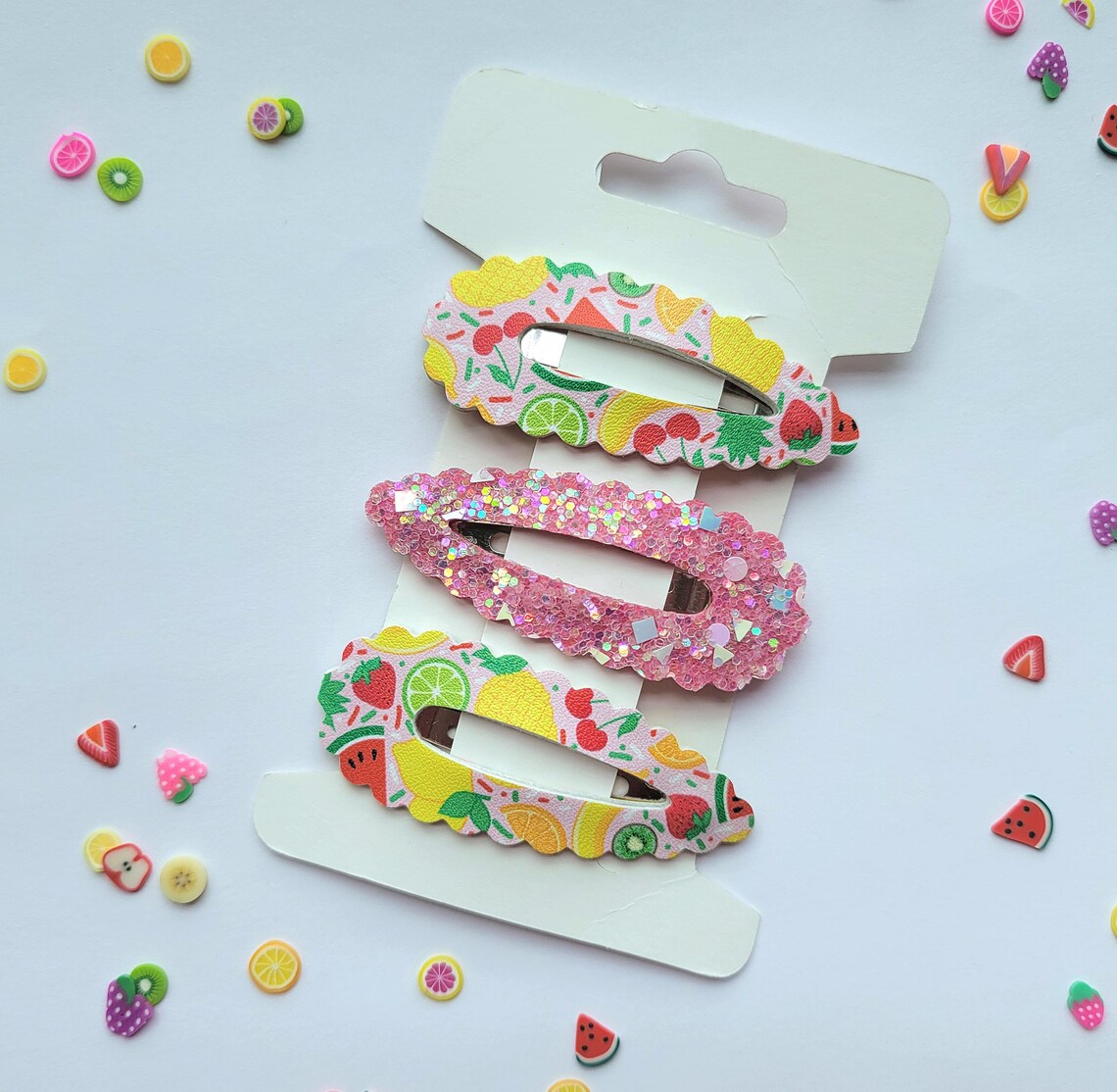 Fruit Snap Clip Set, Summer Mixed Fruit Hair Clips for Toddlers and ...