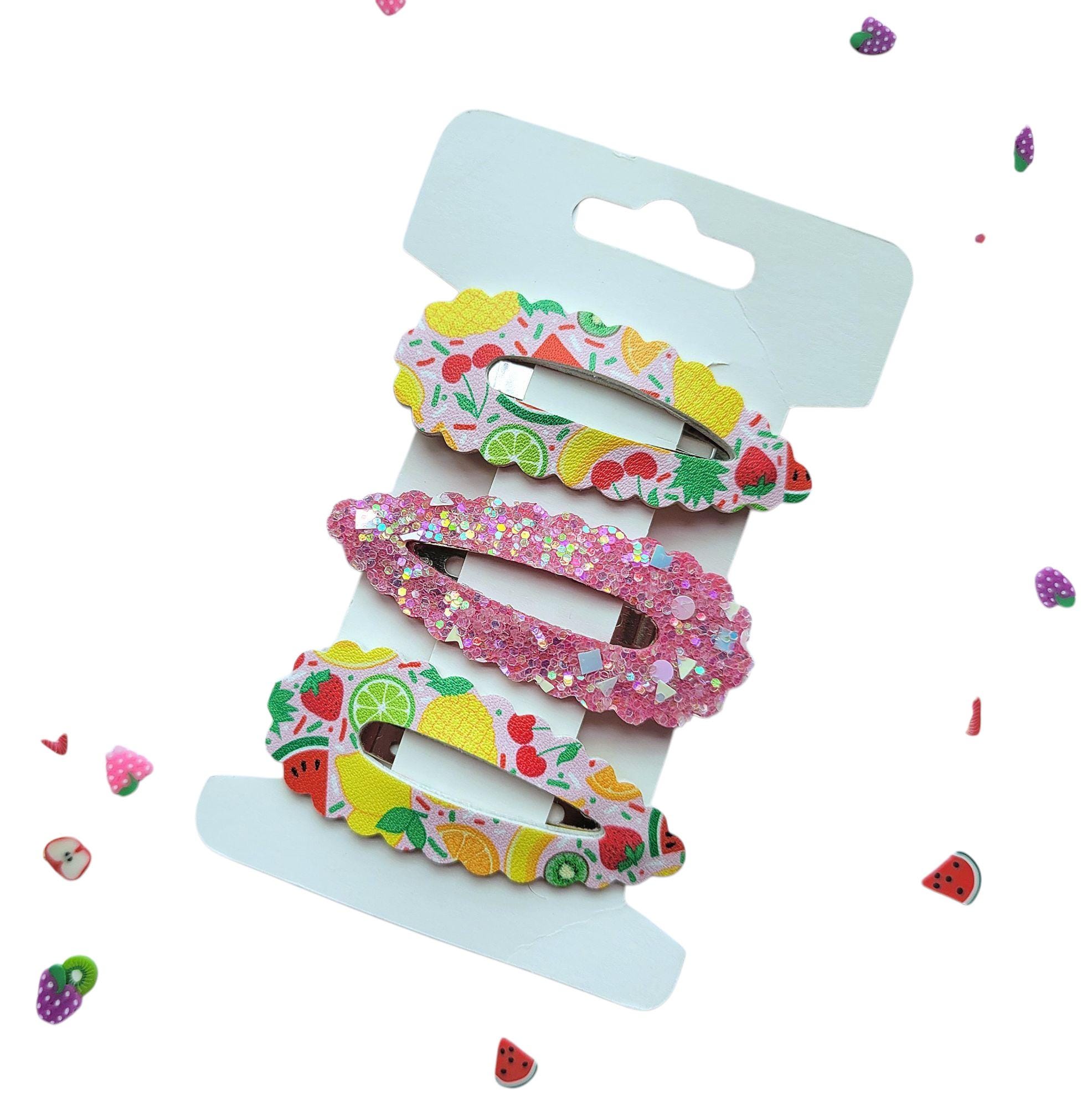 Fruit Snap Clip Set, Summer Mixed Fruit Hair Clips for Toddlers and ...