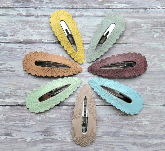 Embossed Snap Clips Minimalist Faux Leather Hair Clips Extra Large Snap Clips Hair Clip Giant Snap Clip Snap Hair Clip Etsy Australia