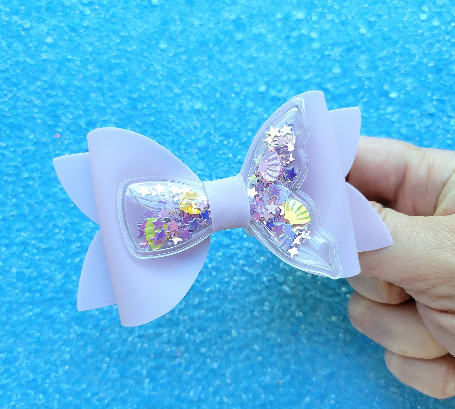 Mermaid Tail Swim Hairbows, Jelly Pool Bows, Waterproof Hair Clips for ...