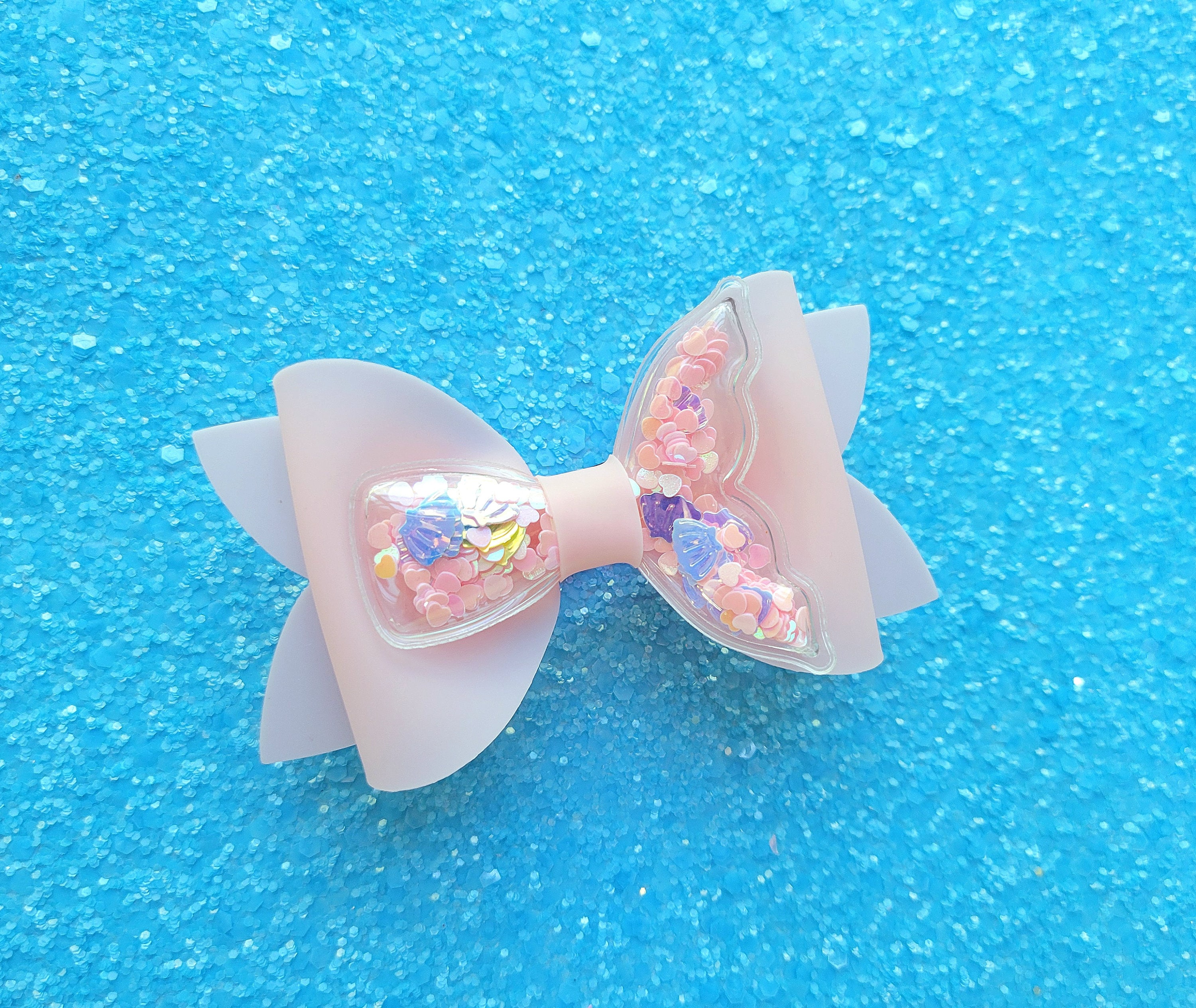 Mermaid Tail Swim Hairbows, Jelly Pool Bows, Waterproof Hair Clips for ...