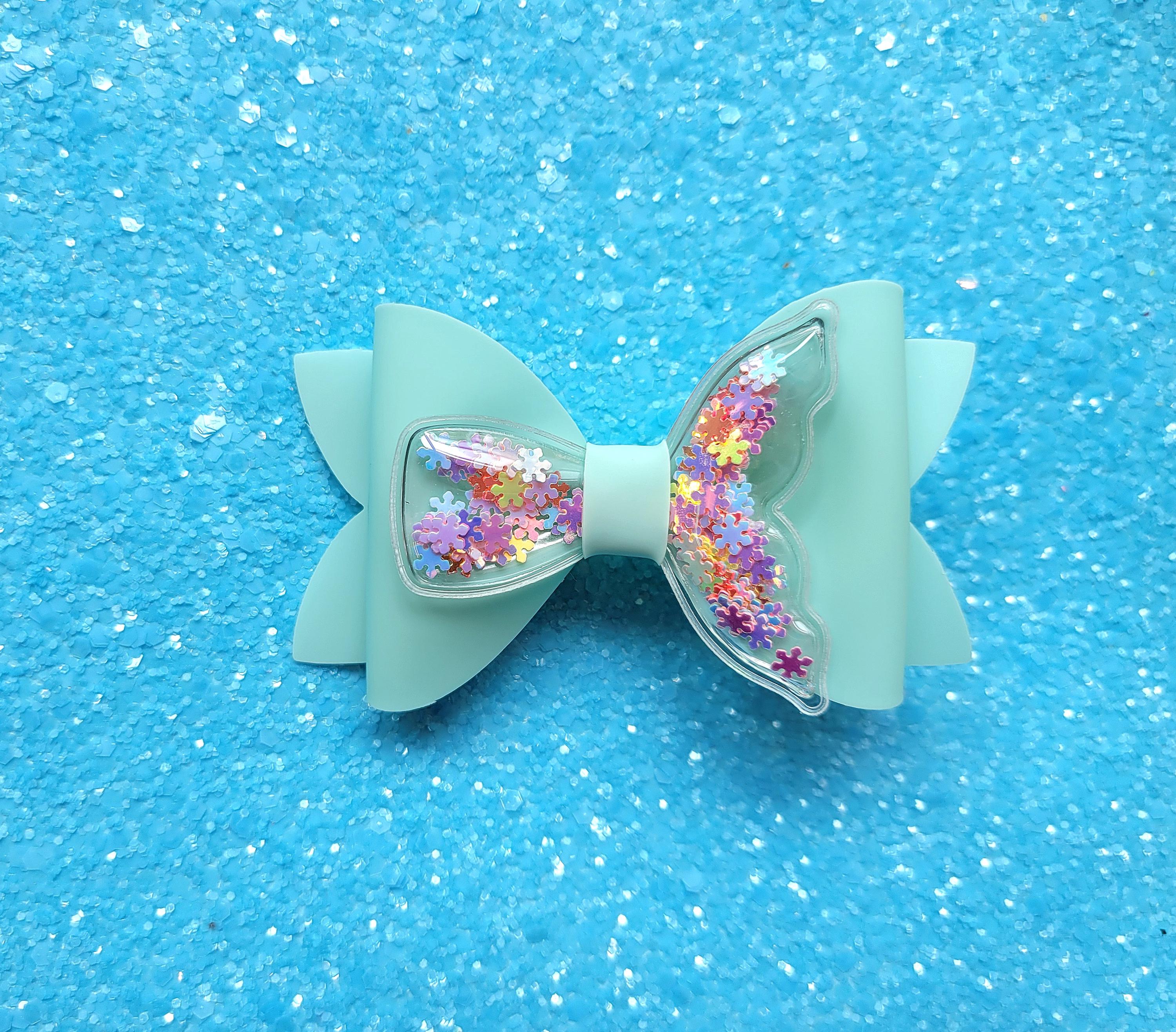 Mermaid Tail Swim Hairbows, Jelly Pool Bows, Waterproof Hair Clips for ...