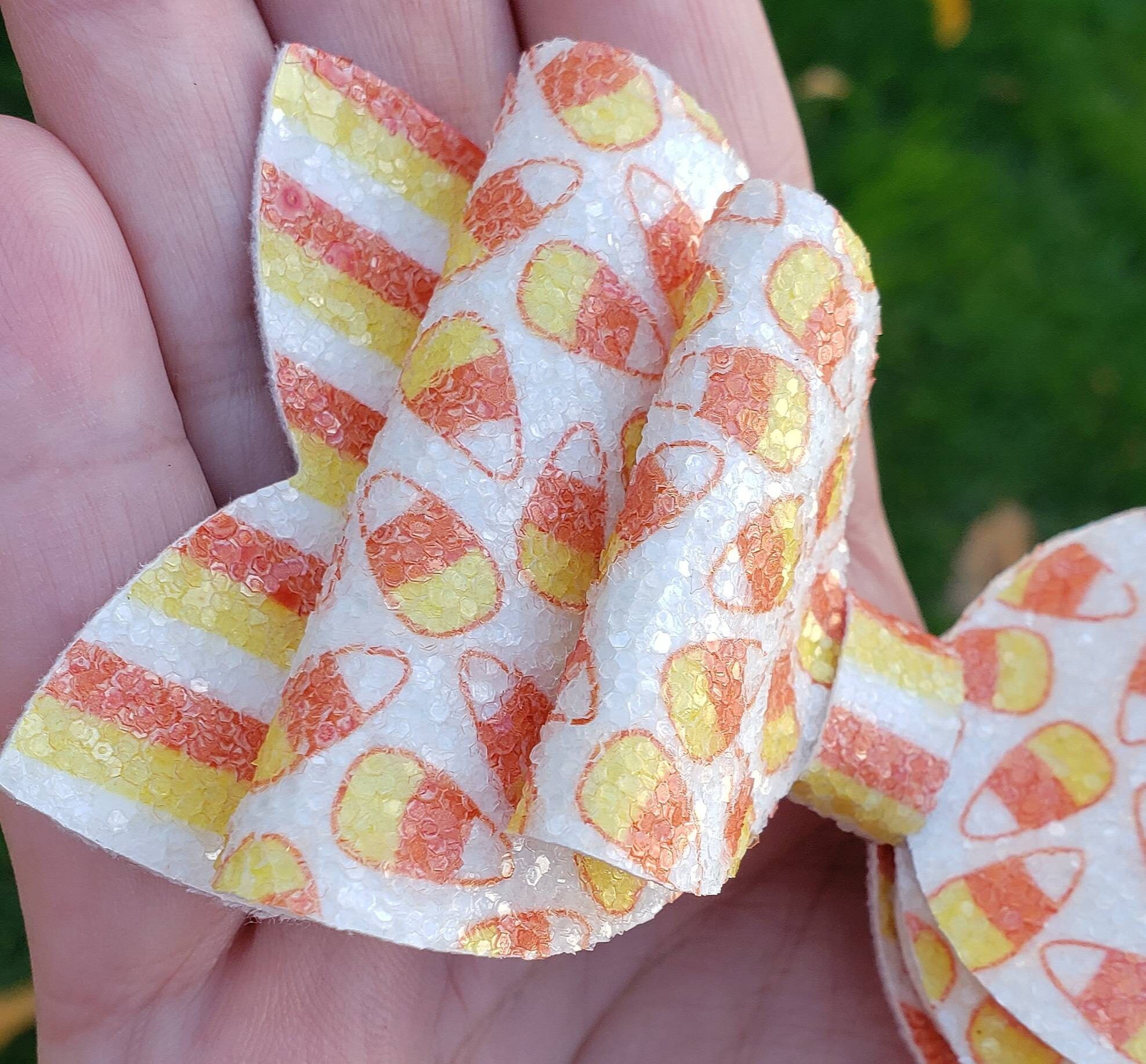 Glitter Candy Corn Hairbow Halloween Hairbow Toddler - Etsy
