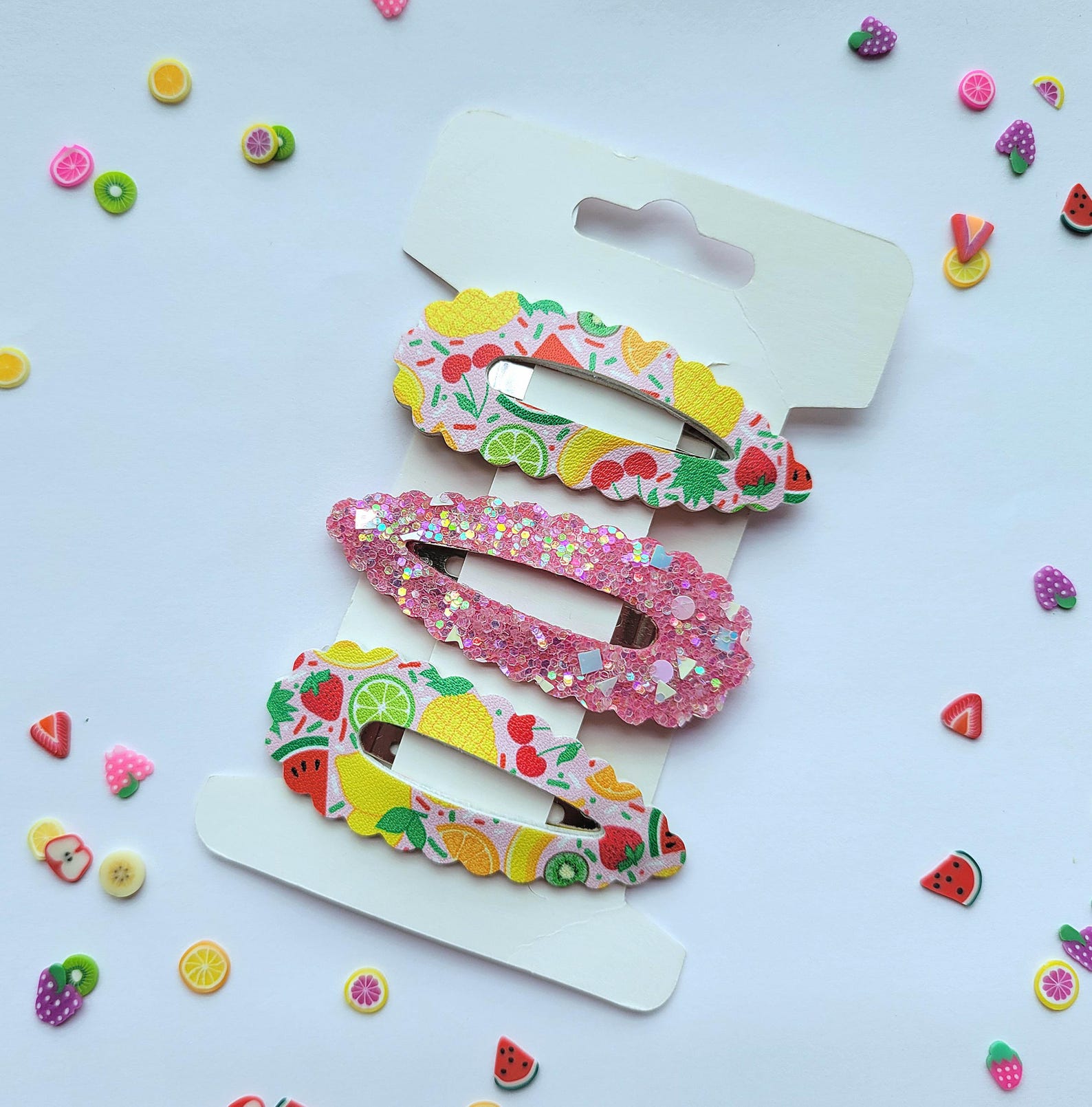 Fruit Snap Clip Set, Summer Mixed Fruit Hair Clips for Toddlers and ...