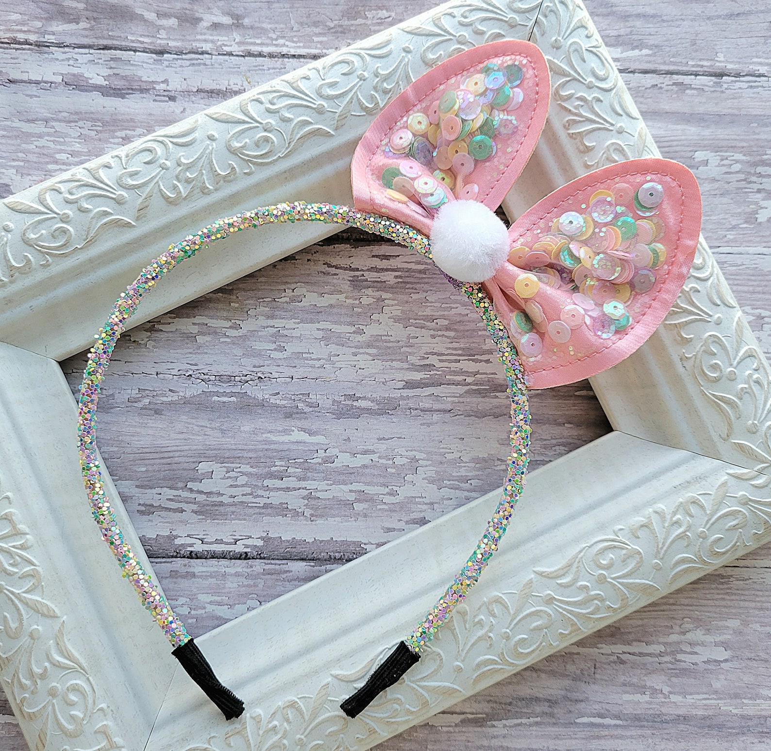 Bunny Ears Headband Easter Bunny Headband Shaker Bunny Ears - Etsy