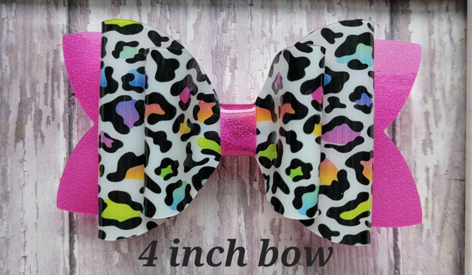 Leopard Waterproof Pool Bow, Jelly Hair Bow, Rainbow Bow for Pool ...