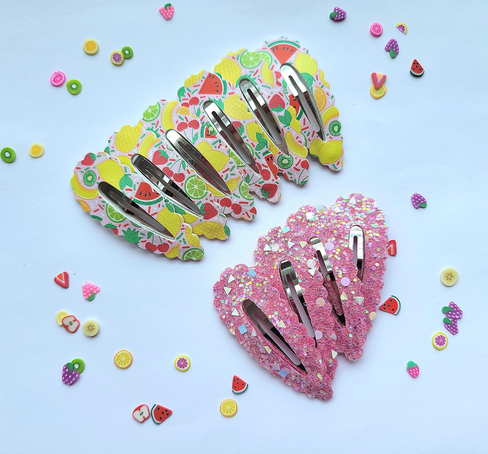 Fruit Snap Clip Set, Summer Mixed Fruit Hair Clips for Toddlers and ...