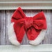 Red Velvet Santa Hair Bow Small Red Velvet Bow Red Christmas - Etsy