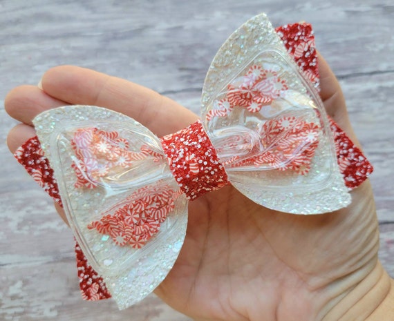 Red Lace Hair Bow