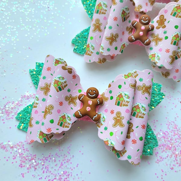 Gingerbread Hair Bow - Etsy