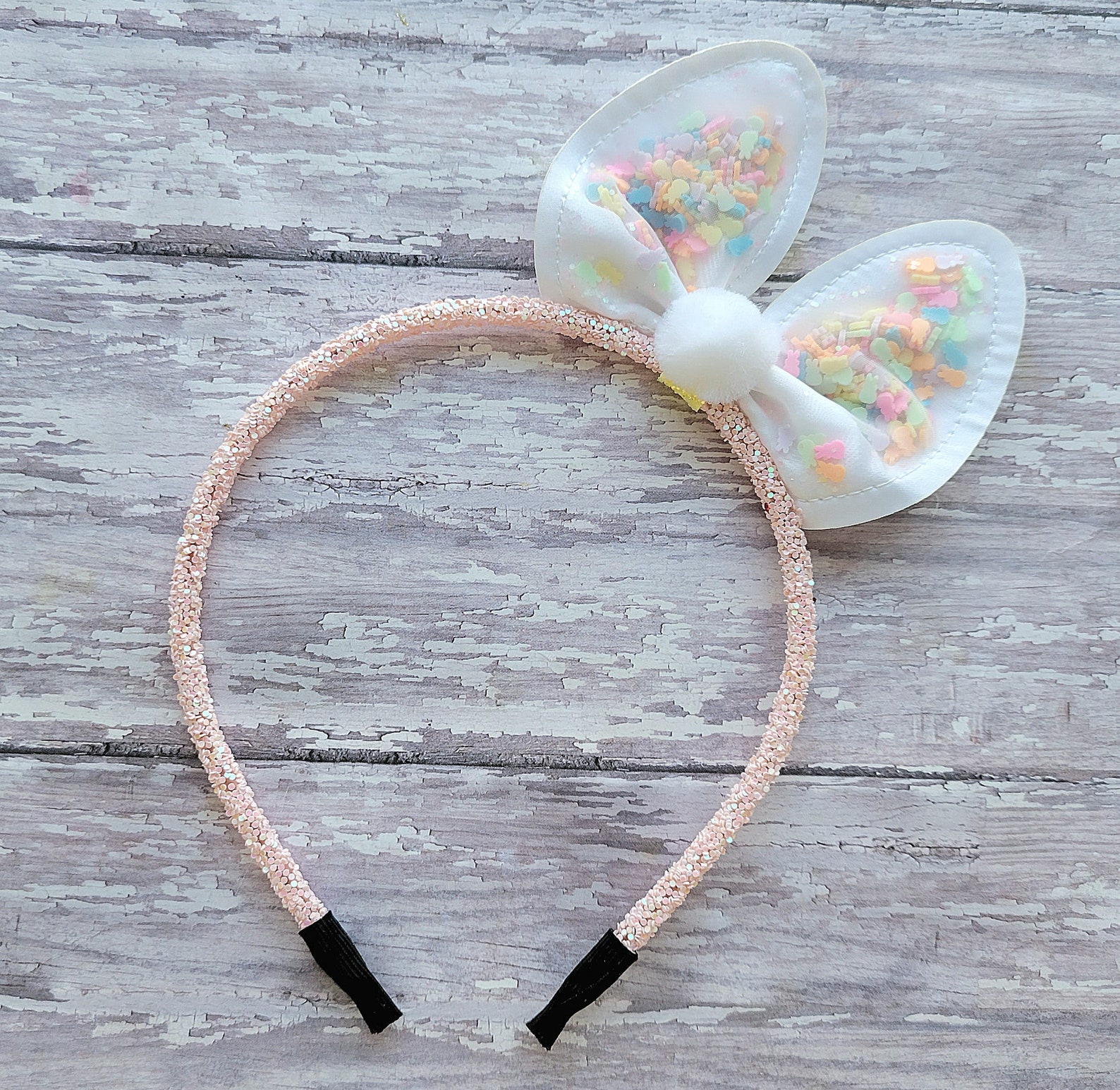 Bunny Ears Headband Easter Bunny Headband Shaker Bunny Ears - Etsy