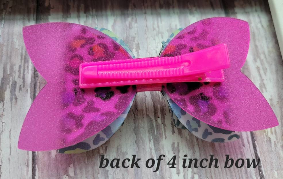 Leopard Waterproof Pool Bow, Jelly Hair Bow, Rainbow Bow for Pool ...