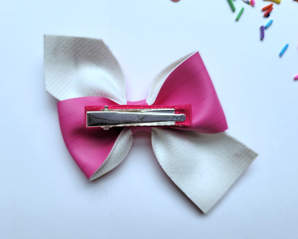 Pencil Hair Clip, School Hair Clip for Girls, Faux Leather Bow, Back to ...