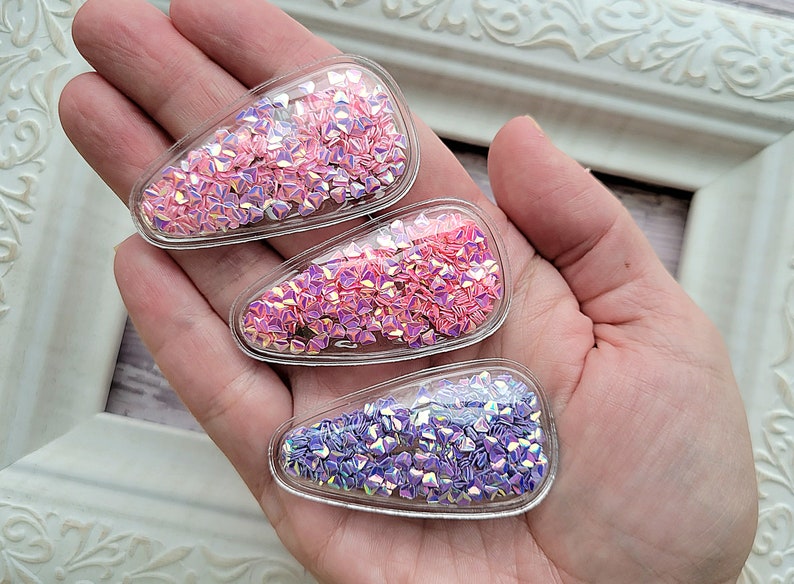 Shaker Snap Clip Set Confetti Shaker Hair Clips Girls - Etsy
