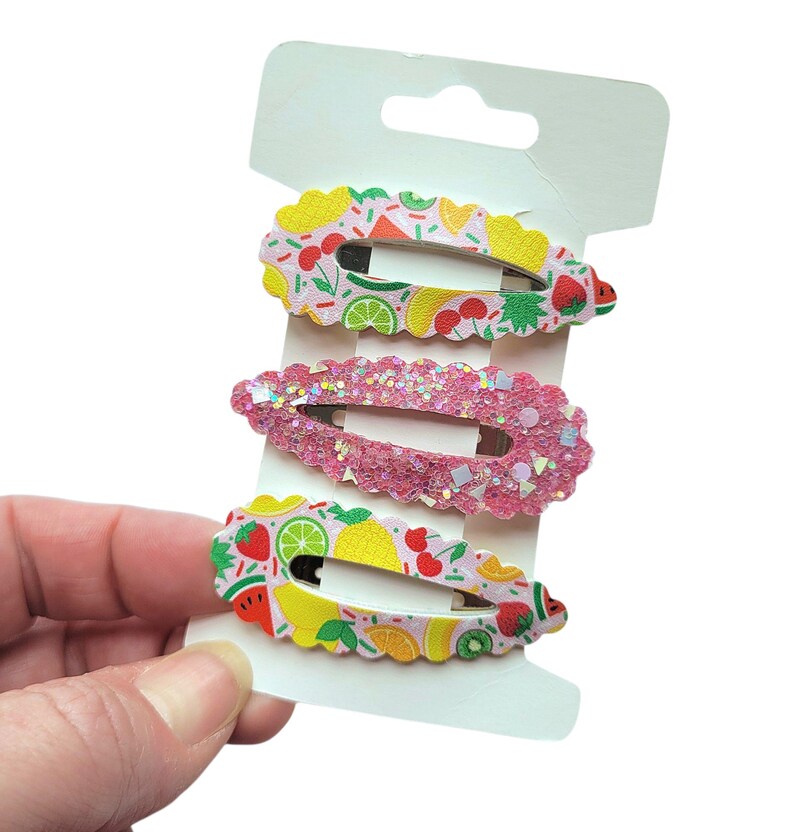 Fruit Snap Clip Set, Summer Mixed Fruit Hair Clips for Toddlers and ...