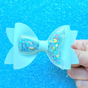 Mermaid Tail Swim Hairbows, Jelly Pool Bows, Waterproof Hair Clips for ...