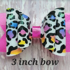 Leopard Waterproof Pool Bow, Jelly Hair Bow, Rainbow Bow for Pool ...