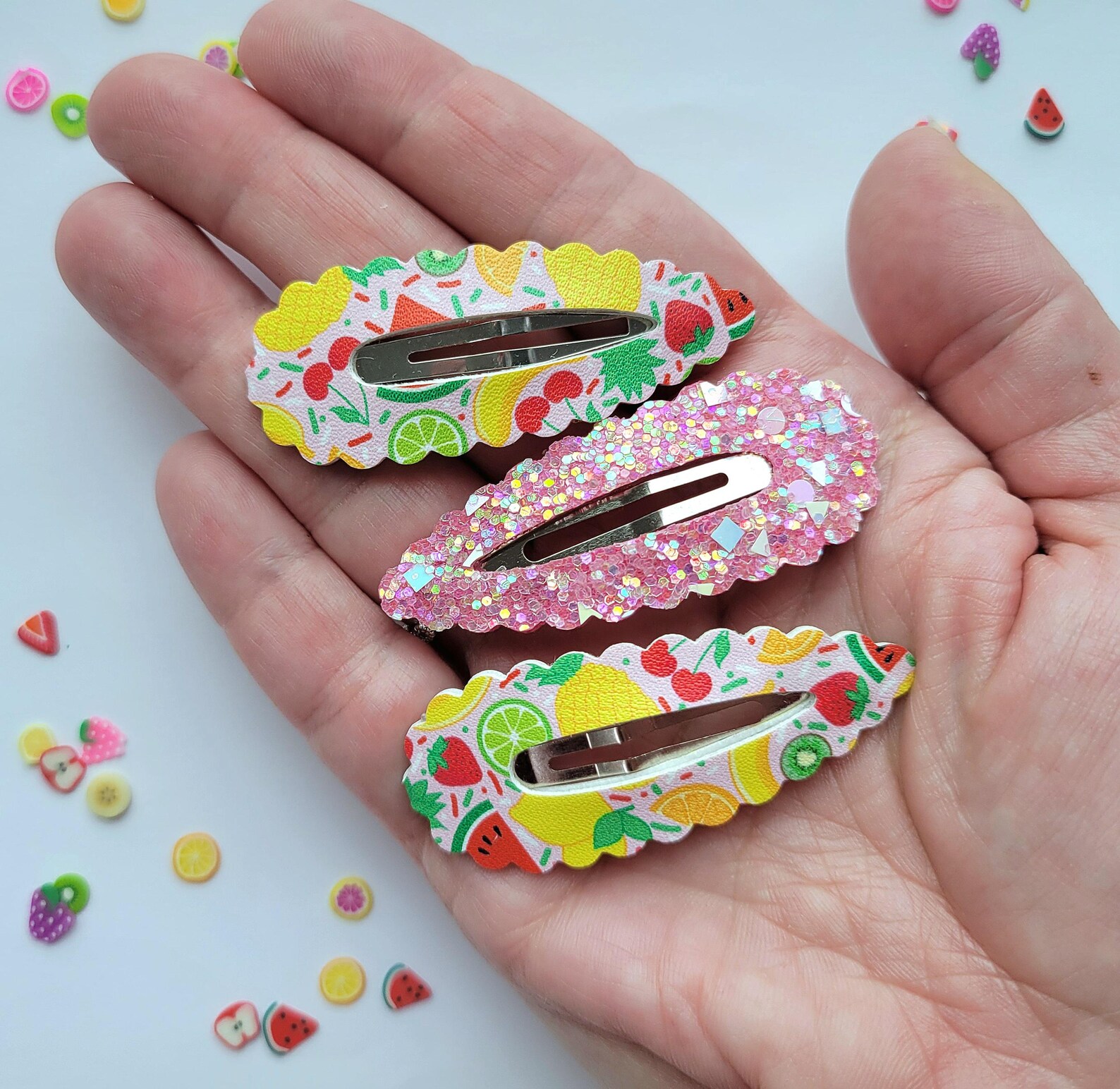 Fruit Snap Clip Set, Summer Mixed Fruit Hair Clips for Toddlers and ...